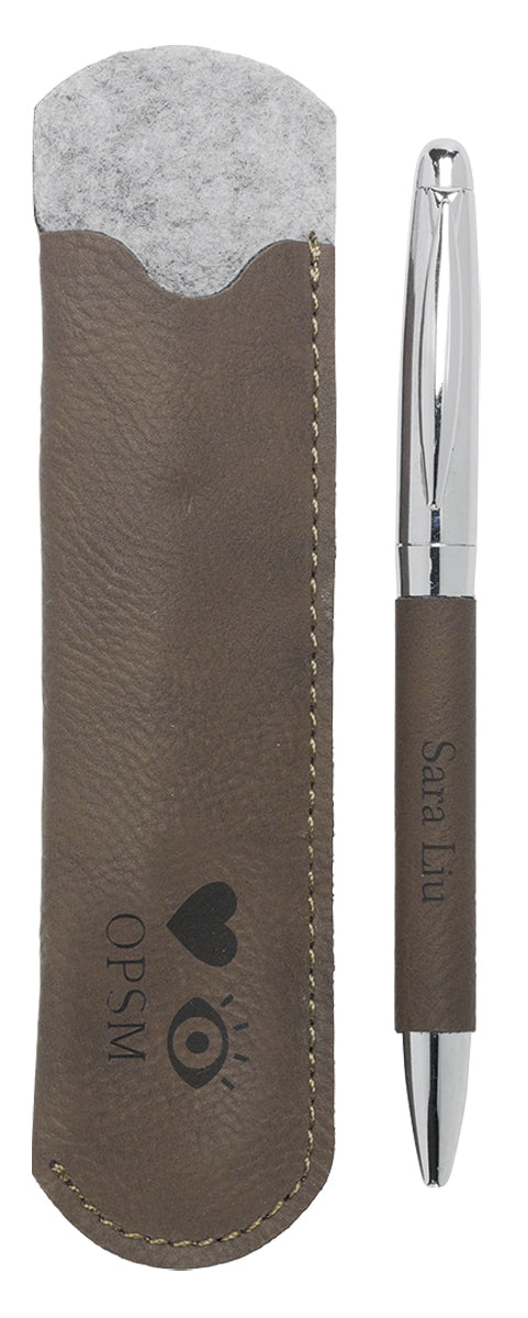 Leatherette Pen Gift Set – Single Pouch – Trophy Mart Online