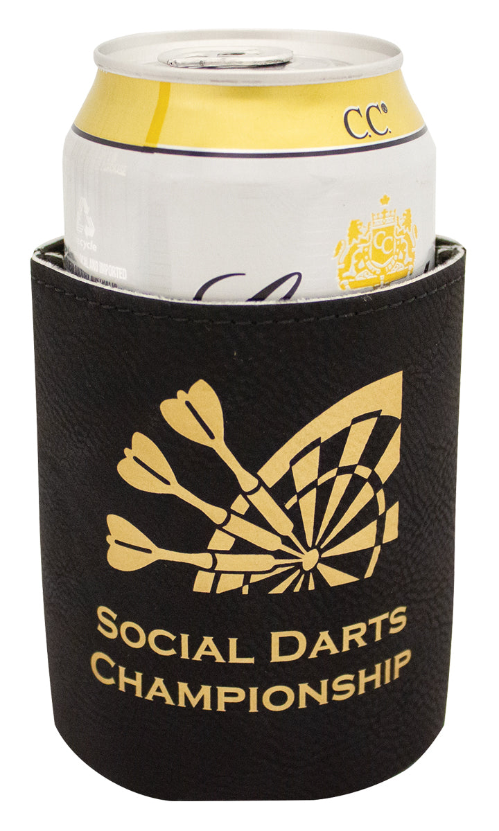 Black Leatherette Can Coosie – Trophy Mart Online